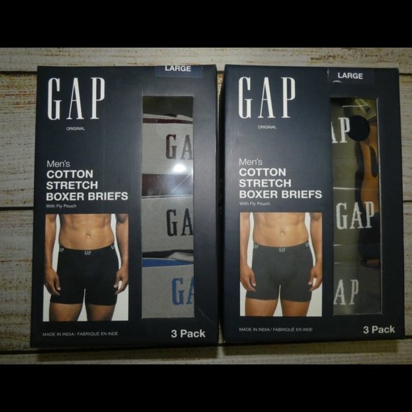 GAP | Underwear & Socks | 6 Pack Gap Mens Boxer Briefs Cotton Stretch ...